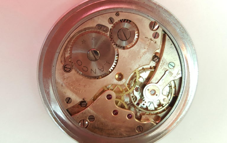 Lanco Pocket Watch 1950s, Chrome Case, Working, Slim Modern Design For ...