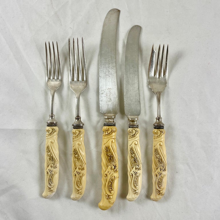 Landers, Frary and Clark Celluloid Ivory Handled Tableware Cutlery – 30 ...