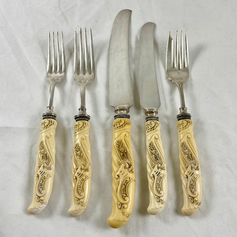 Landers, Frary and Clark Celluloid Ivory Handled Tableware Cutlery – 30 ...