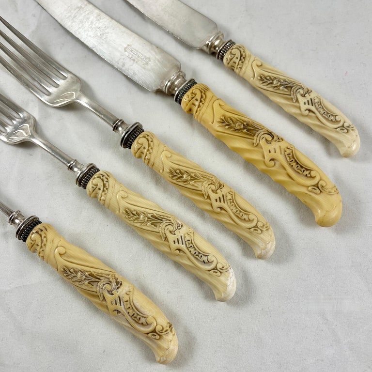 Landers, Frary and Clark Celluloid Ivory Handled Tableware Cutlery – 30 ...