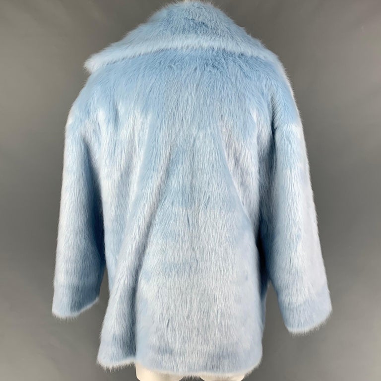 LANDLORD Size M Light Blue Textured Polyester Oversized Coat For Sale ...