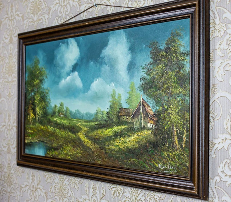 Landscape in an Oak Frame, after circa 1945 For Sale at 1stDibs