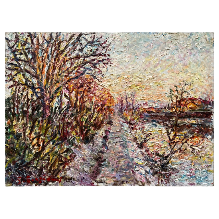 Landscape in Autumn by Guido Borgianni, Italy, 1950 For Sale at 1stDibs