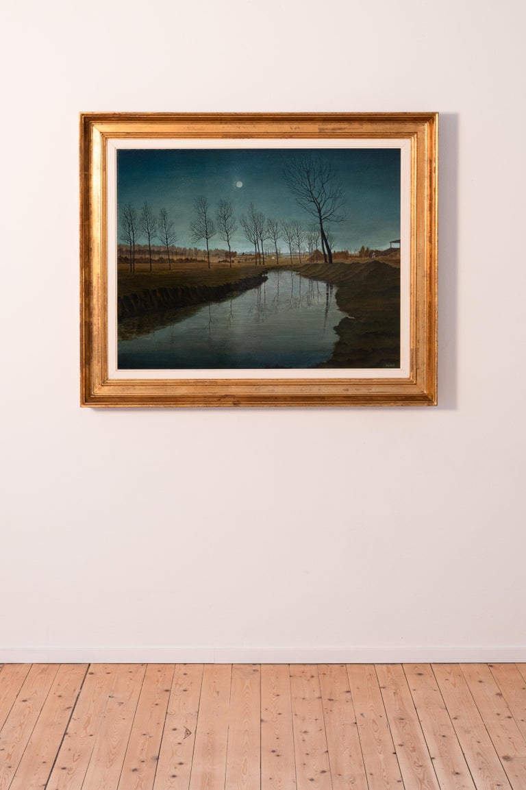 Landscape Painting of River in Leefdael 'BE' by Surrealist Painter ...