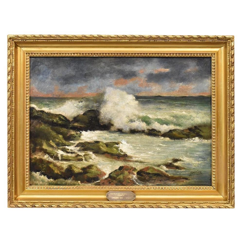 Pair of Oil on Canvas Seascape Paintings Gustave De Bréanski, 19th Century For Sale at 1stDibs