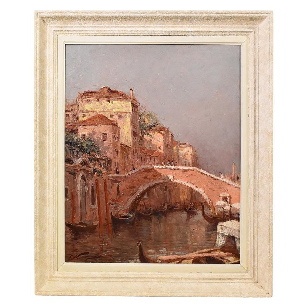 Austrian Classical Modernism Landscape Painting Oil on Wood Josef ...