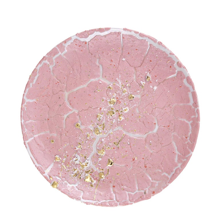 Landscape Wall Plate Pink For Sale at 1stDibs