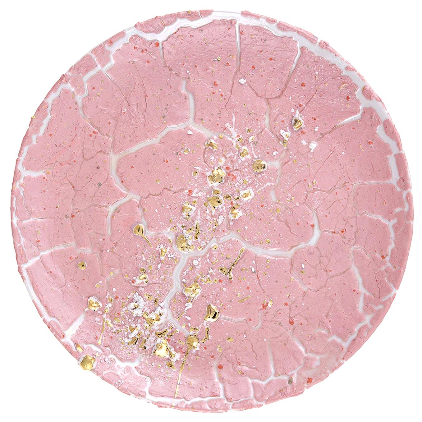 Landscape Wall Plate Pink For Sale at 1stDibs