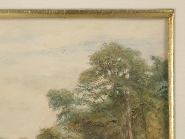 Landscape Watercolor Painting by Alfred Perrin; a Summer Evening at ...