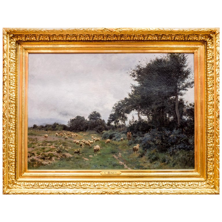 Landscape with Sheep by Victor Binet For Sale at 1stDibs