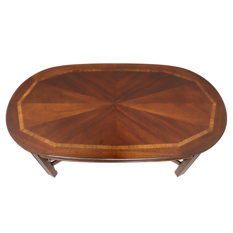 LANE Altavista Inlaid Mahogany Chippendale Coffee Cocktail Table For ...