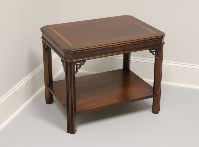 LANE Altavista Inlaid Mahogany Chippendale End Side Table For Sale at ...