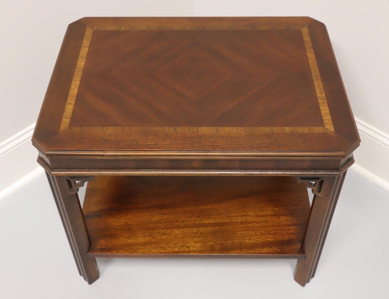 LANE Altavista Inlaid Mahogany Chippendale End Side Table For Sale at ...