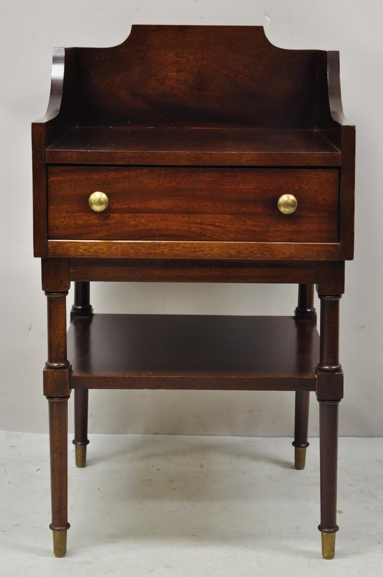 Lane Federal Cherry Wood Nightstand Bedside Table Washstand Backsplash ...