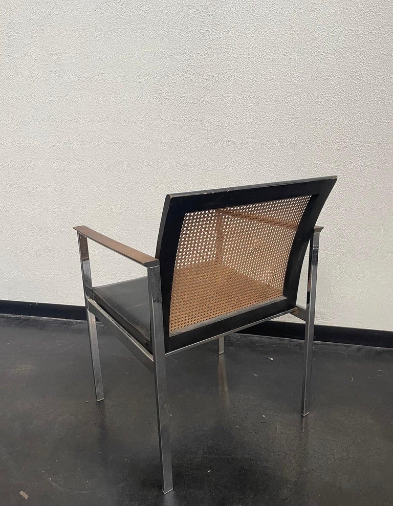 Lane Mid-Century Modern Cane Chair For Sale at 1stDibs