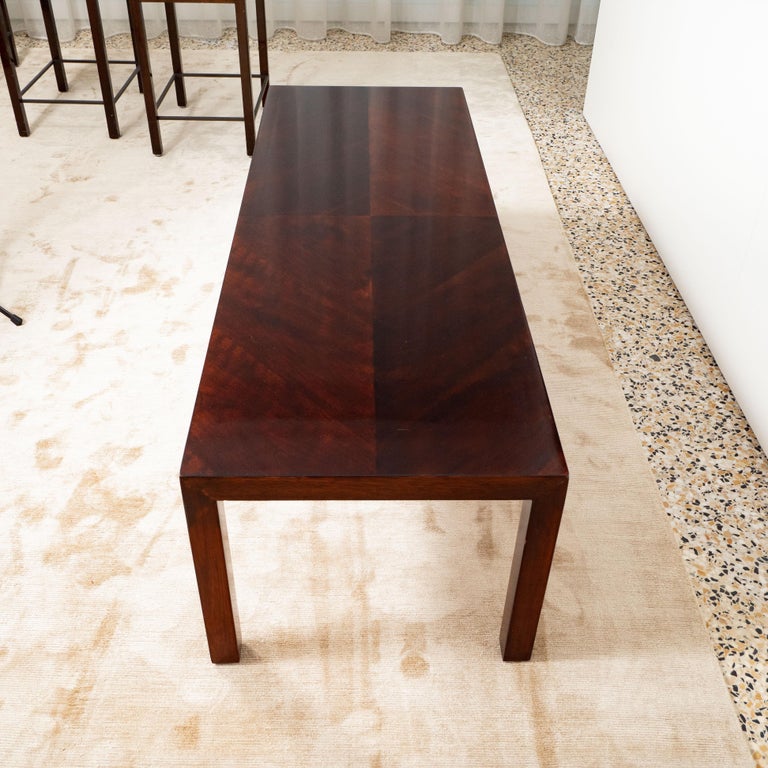 Lane Midcentury Dark Mahogany Coffee Table For Sale at 1stDibs