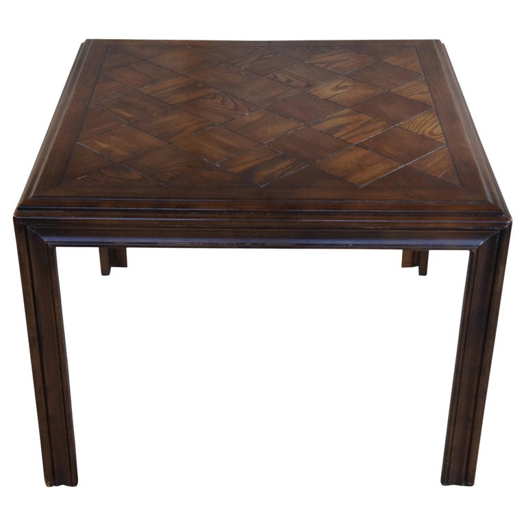 Lane Parsons Style Mid-Century Modern Oak Parquetry Dining Breakfast ...