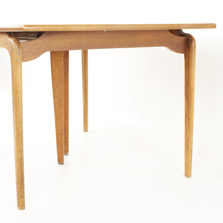 Lane Perception Mid Century Dining Table with One Leaf For Sale at 1stDibs