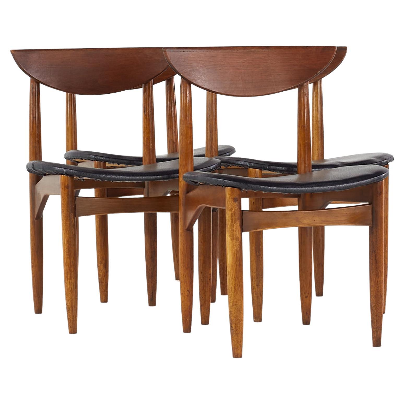 Lane Perception Mid Century Walnut Dining Chairs, Set of 6 For Sale at ...