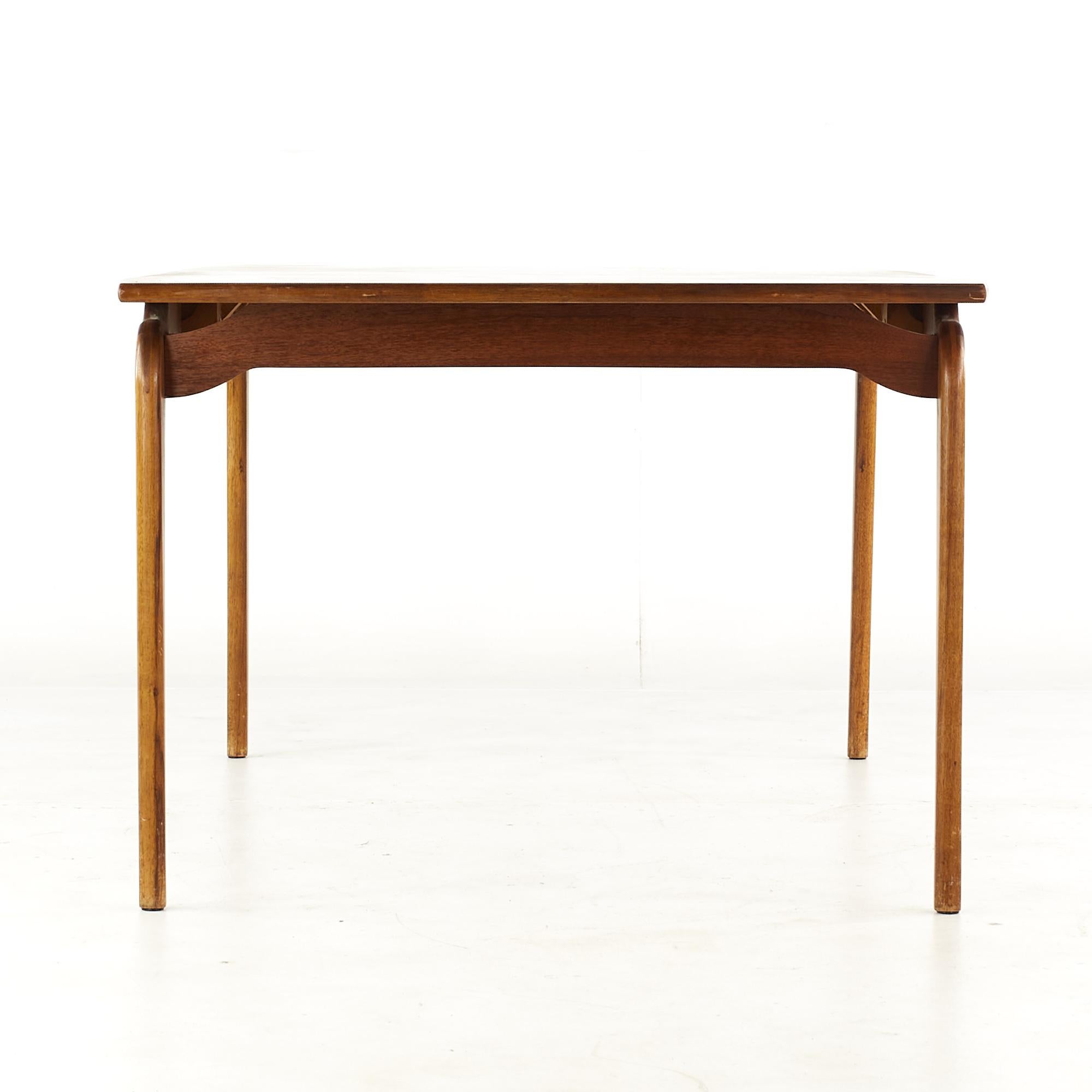Lane Perception Mid Century Walnut Dining Table with 1 Leaf For Sale at ...