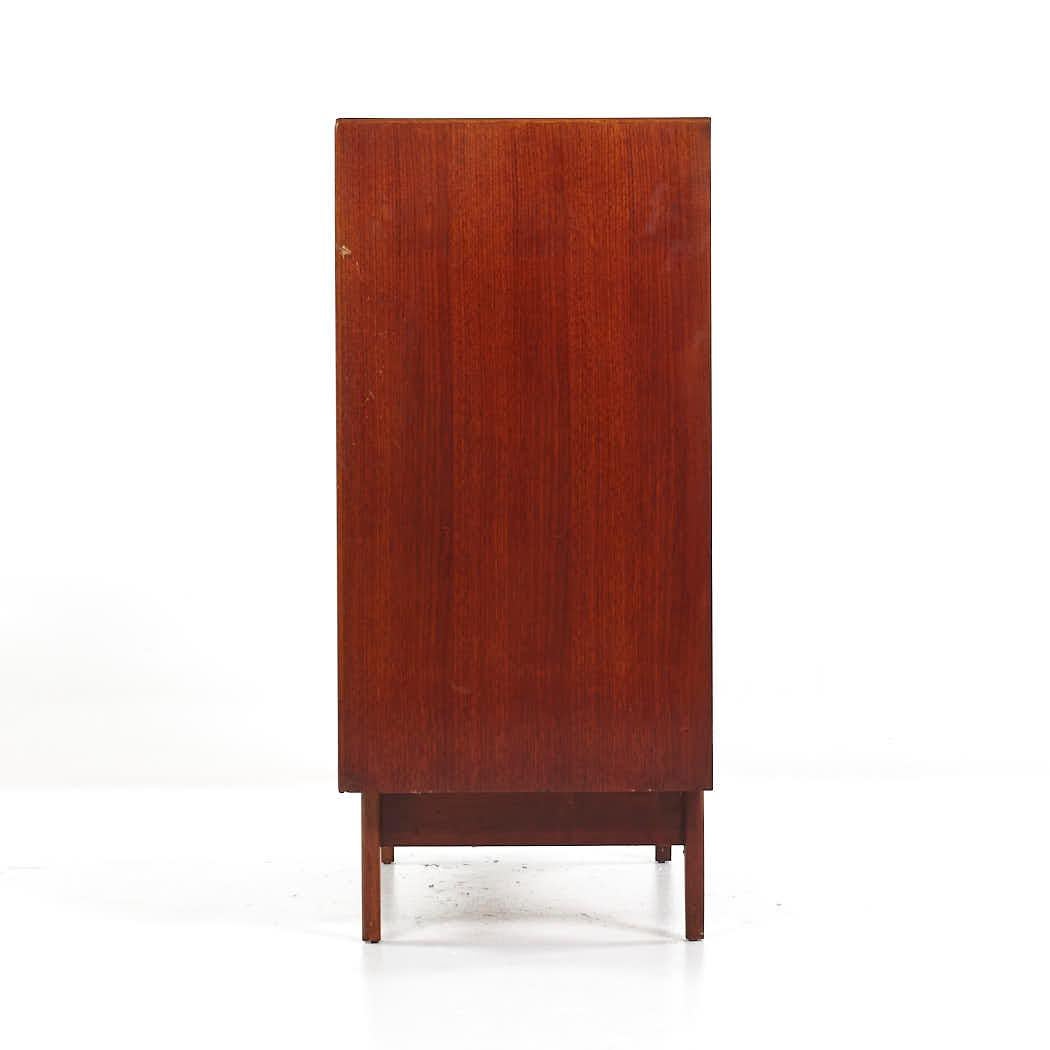Lane Perception Mid Century Walnut Highboy For Sale at 1stDibs