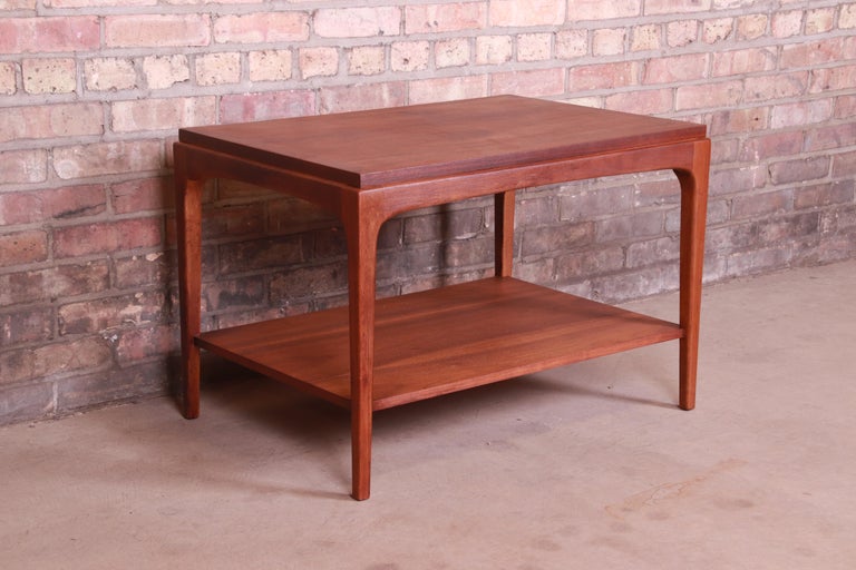 Lane Rhythm Mid-Century Modern Sculpted Walnut Side Table, Newly ...
