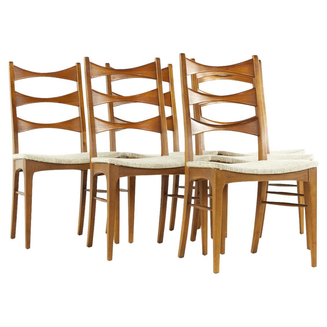 Mid-Century Lane Rhythm Walnut Dining Chairs at 1stDibs