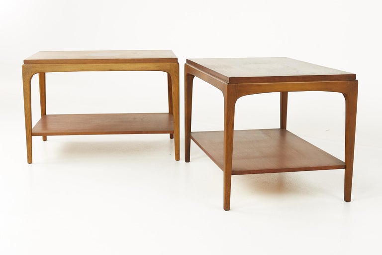 Lane Rhythm Mid Century Walnut Side End Tables, Pair at 1stDibs | lane ...