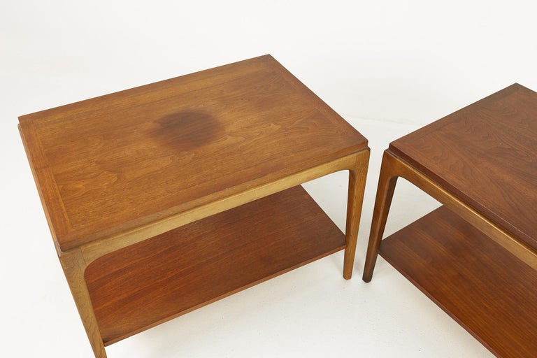 Lane Rhythm Mid Century Walnut Side End Tables, Pair at 1stDibs | lane ...