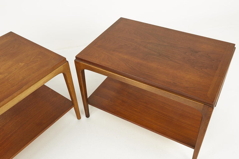 Lane Rhythm Mid Century Walnut Side End Tables, Pair at 1stDibs | lane ...