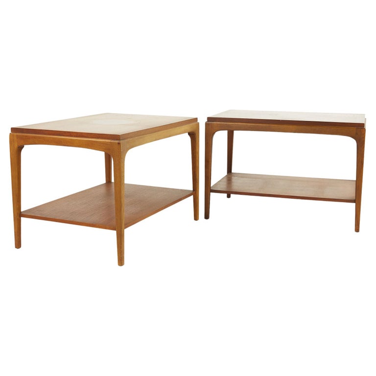 Lane Rhythm Mid Century Walnut Side End Tables, Pair at 1stDibs | lane ...