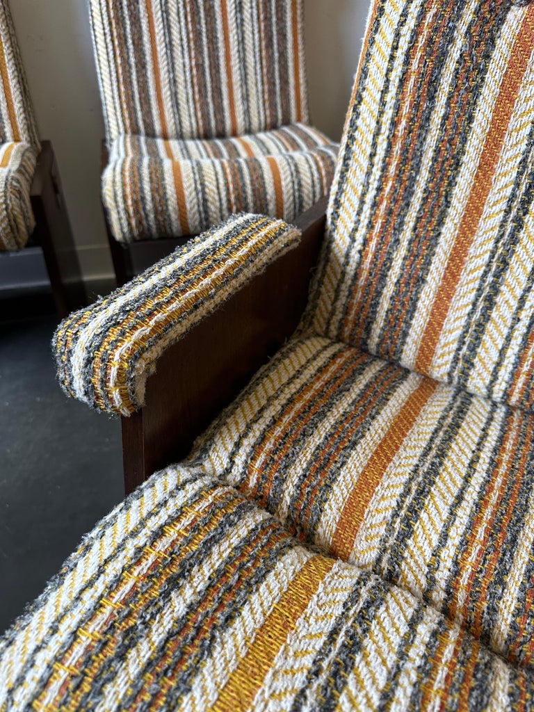 Lane Staccato Brutalist Set of Dining Chairs For Sale at 1stDibs