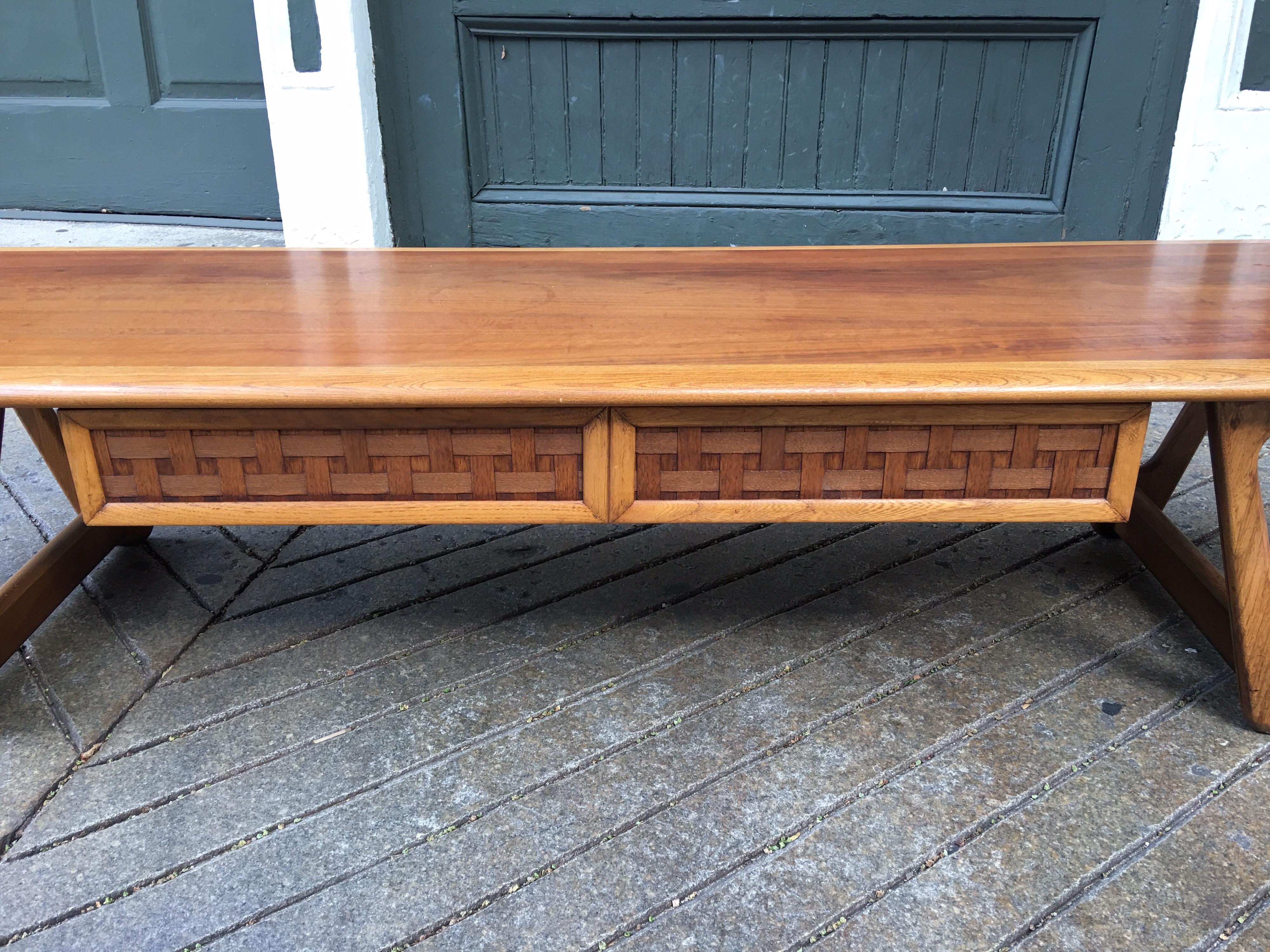 Lane Walnut Coffee Table at 1stDibs