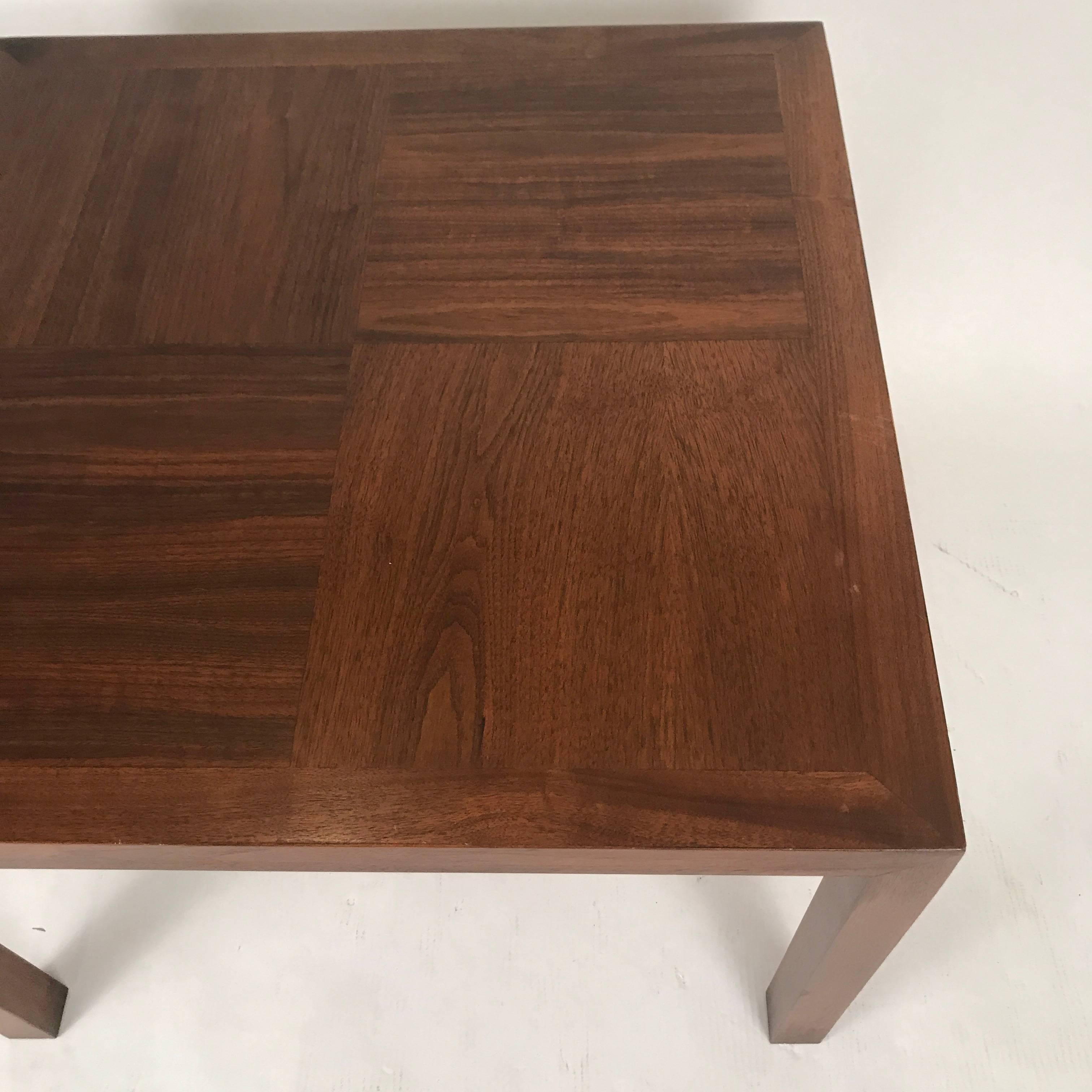 Lane Walnut Coffee Table with Contrasting Grain Walnut Top at 1stDibs
