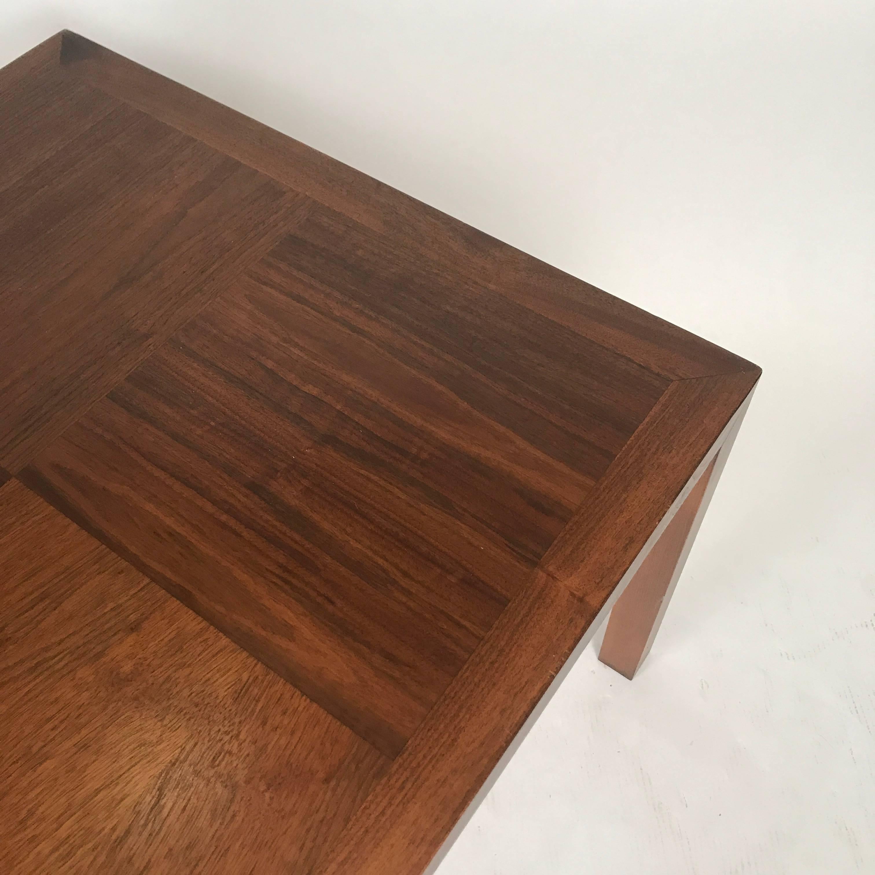 Lane Walnut Coffee Table with Contrasting Grain Walnut Top at 1stDibs