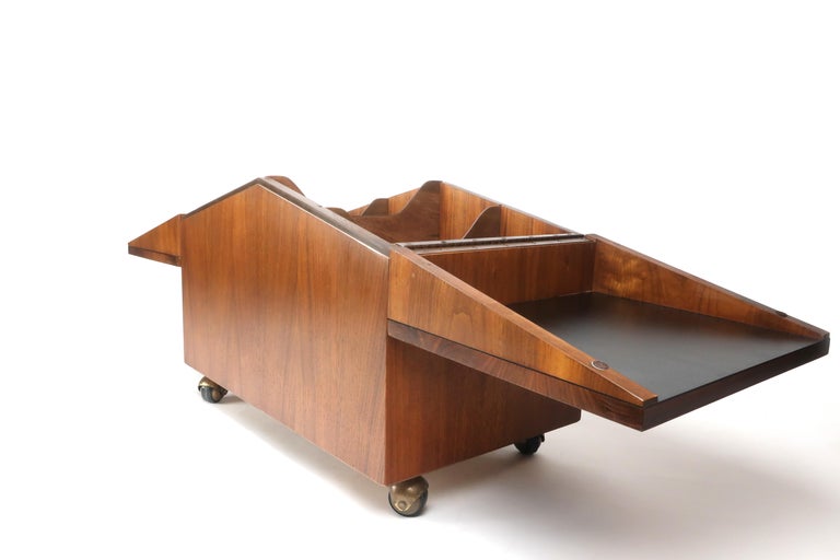 Lane Walnut Record Storage Chest or Cabinet For Sale at 1stDibs