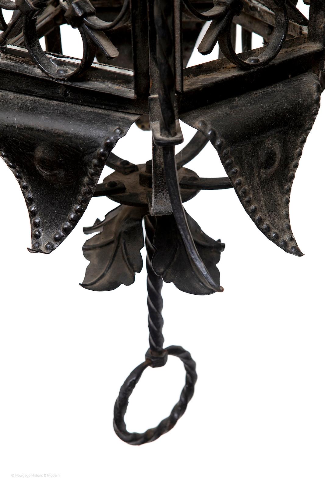 lantern iron Spanish pentagonal fretwork For Sale at 1stDibs