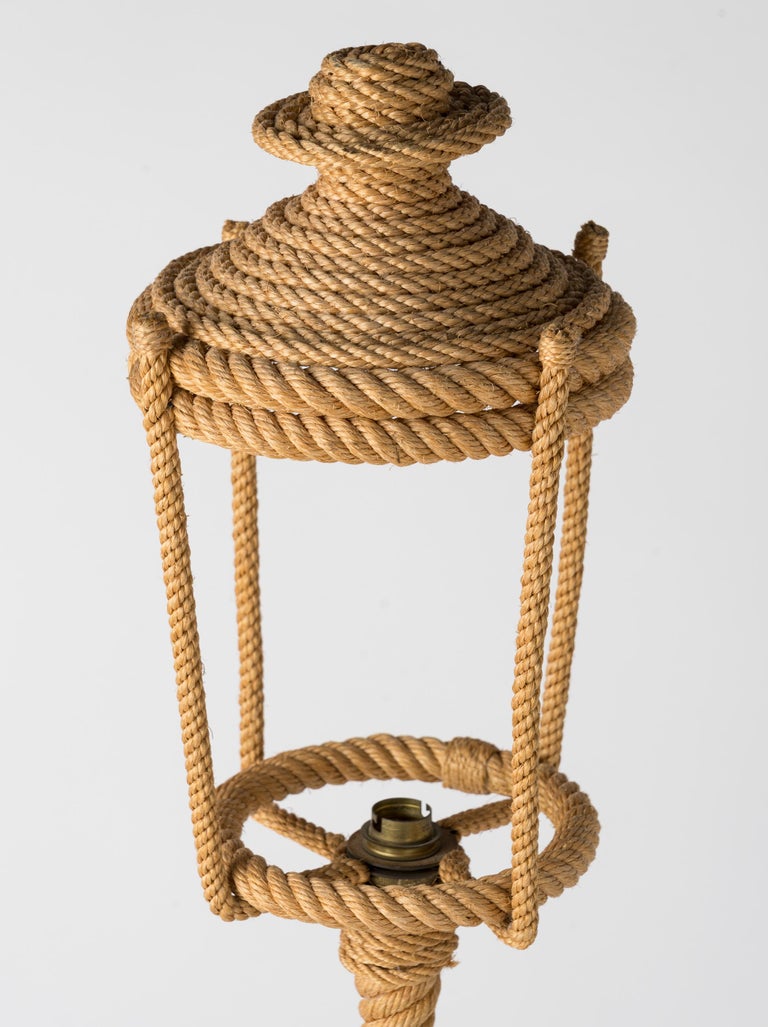 Lantern Shaped Rope Floor Lamp by Audoux Minnet, France, 1960's For ...