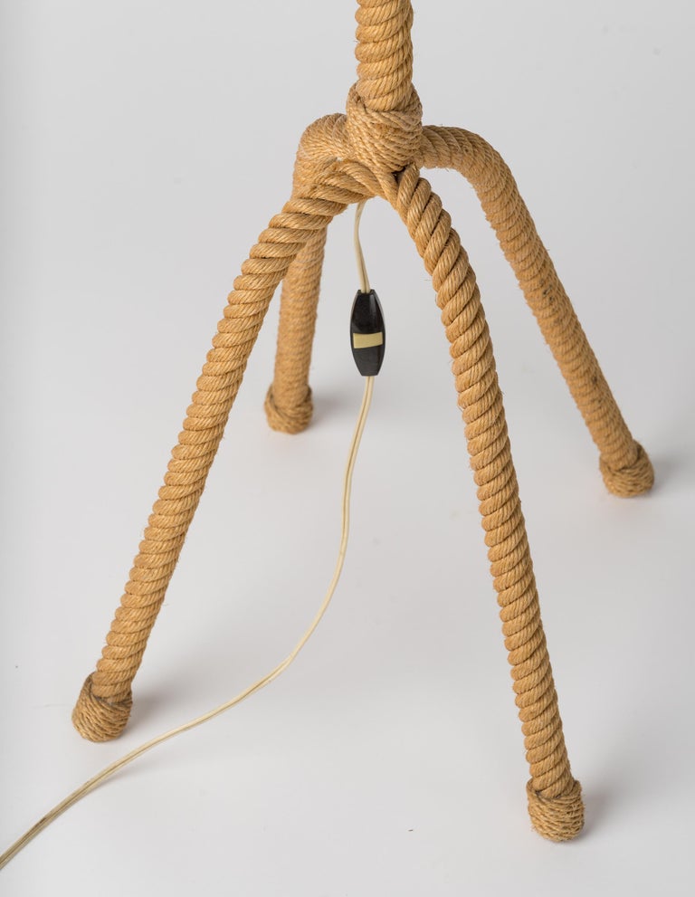 Lantern Shaped Rope Floor Lamp by Audoux Minnet, France, 1960's For ...