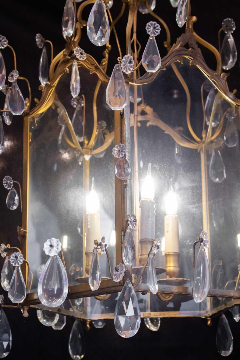 Lantern Transition Louis XV-Louis XVI, 3 Lights For Sale at 1stDibs