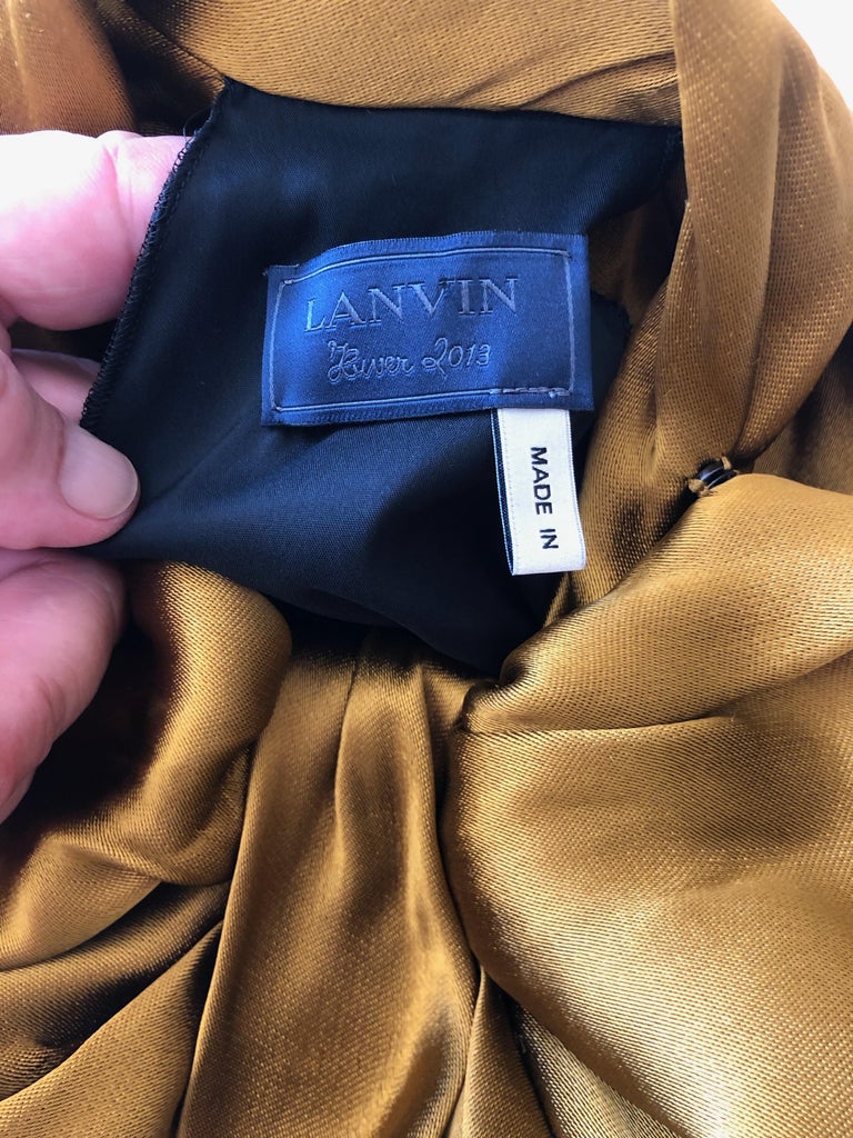 Lanvin by Alber Elbaz Golden Bias Cut Column Goddess Gown Autumn 2013 ...
