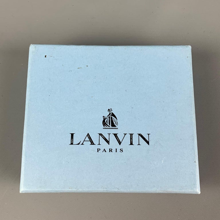 LANVIN Charmeuse Black Wrinkled Patent Leather Wallet For Sale at 1stDibs
