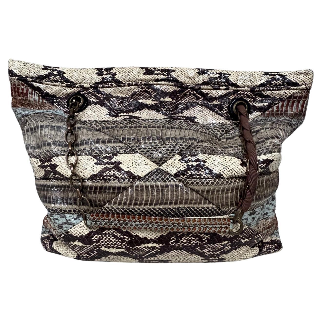 Lanvin Cold Water Snakeskin Shoulder Bag For Sale at 1stDibs