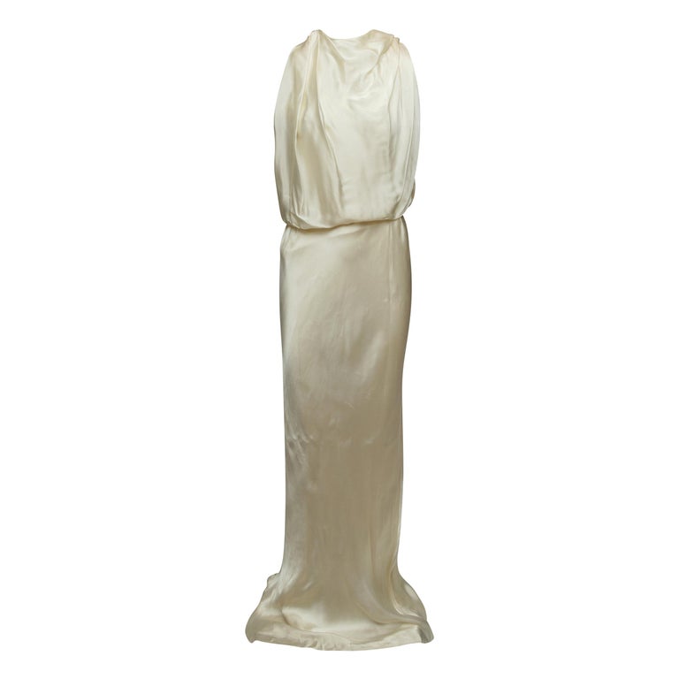 Lanvin Cream Summer 2009 Silk Gown For Sale at 1stDibs