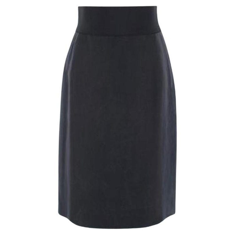 Lanvin Dark Grey Midi Skirt For Sale at 1stDibs