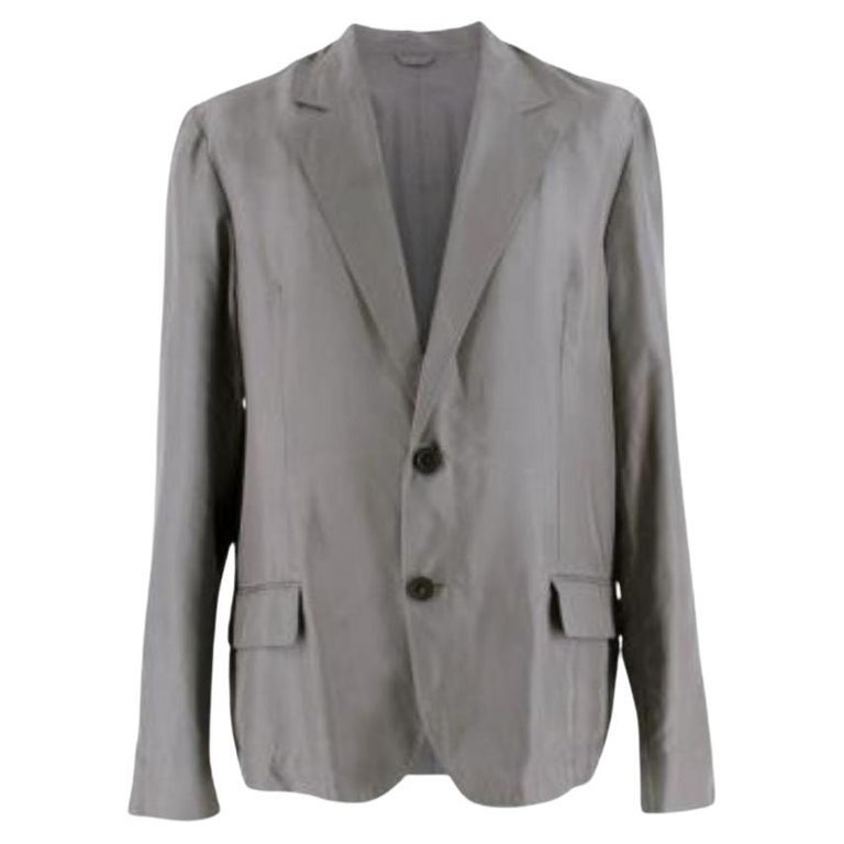 Lanvin Grey Lightweight Single Breasted Blazer For Sale at 1stDibs