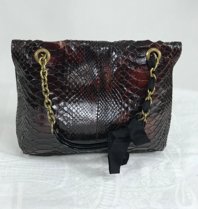 Lanvin Happy Red Python Black Trim Shoulder Bag at 1stDibs | lanvin ...