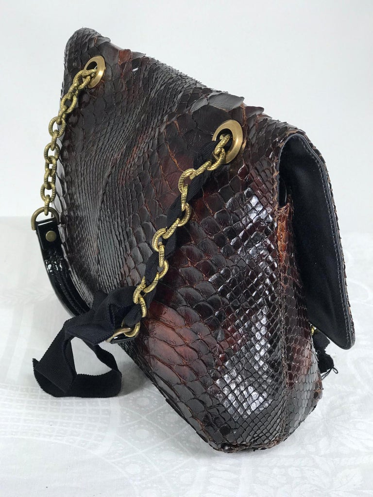 Lanvin Happy Red Python Black Trim Shoulder Bag at 1stDibs | lanvin ...