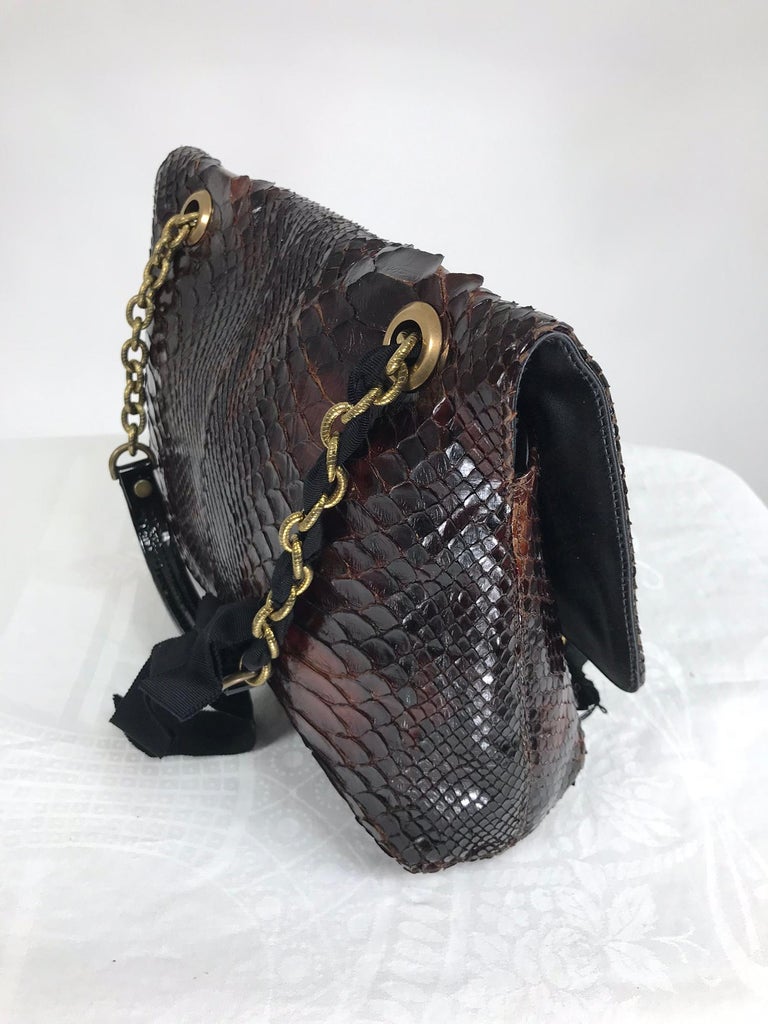 Lanvin Happy Red Python Black Trim Shoulder Bag at 1stDibs | lanvin ...