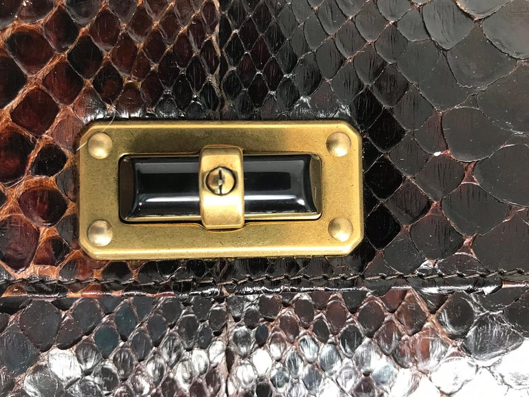 Lanvin Happy Red Python Black Trim Shoulder Bag at 1stDibs | lanvin ...